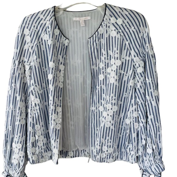 TRF | Jackets & Coats | Trf Zara Trafaluc Anthro Embroidered Striped ...